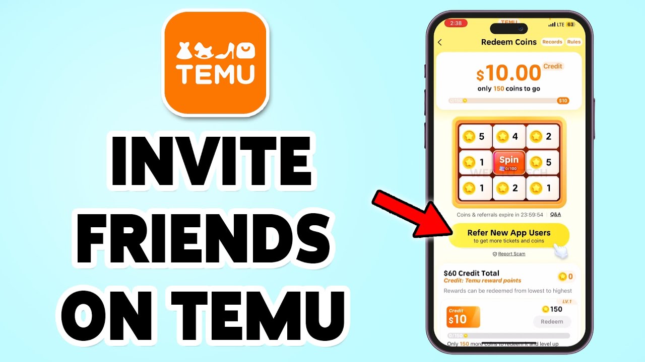 How To Invite Friends On TEMU App | Send Invitation Link To Friends On ...