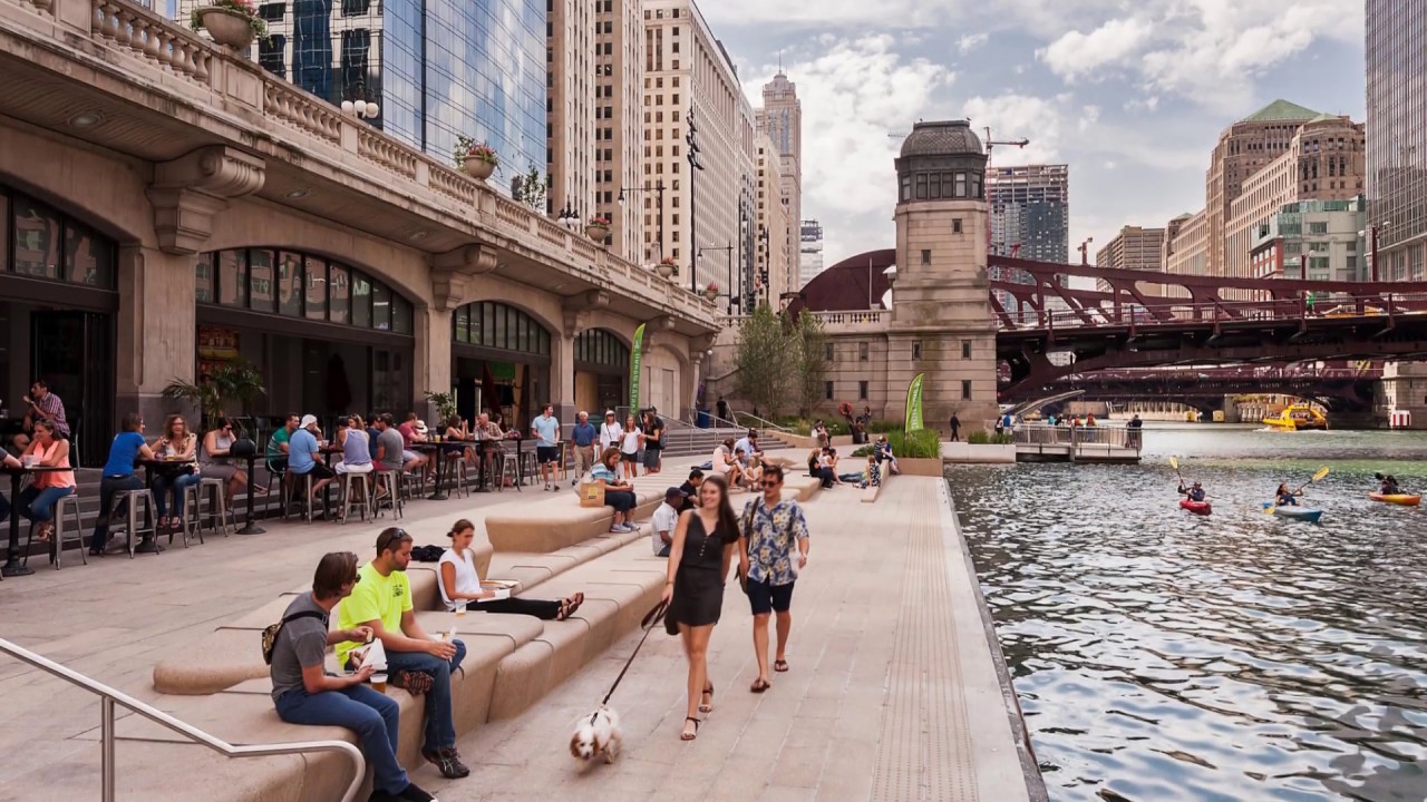 Chicago Riverwalk: Sasaki, Ross Barney Architects, Alfred Benesch ...