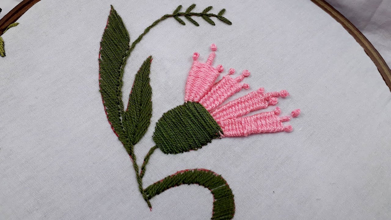 Hand Embroidery: Fantasy Flower Embroidery/Brazilian Embroidery - YouTube