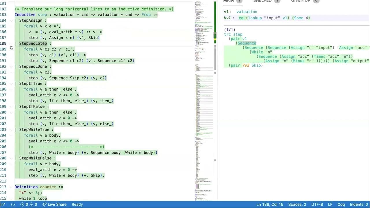 CoQ: Small Step Operational Semantics - YouTube