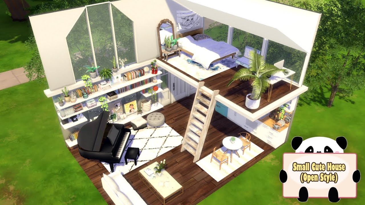 Small Cute House (Open Style) - TS4 [SPEED BUILD] - YouTube