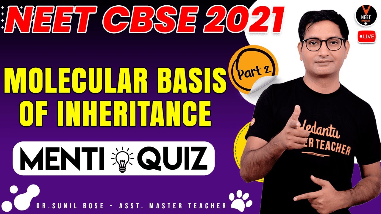 Molecular Basis of Inheritance Class 12 NEET Questions #2 | NEET 2021 ...
