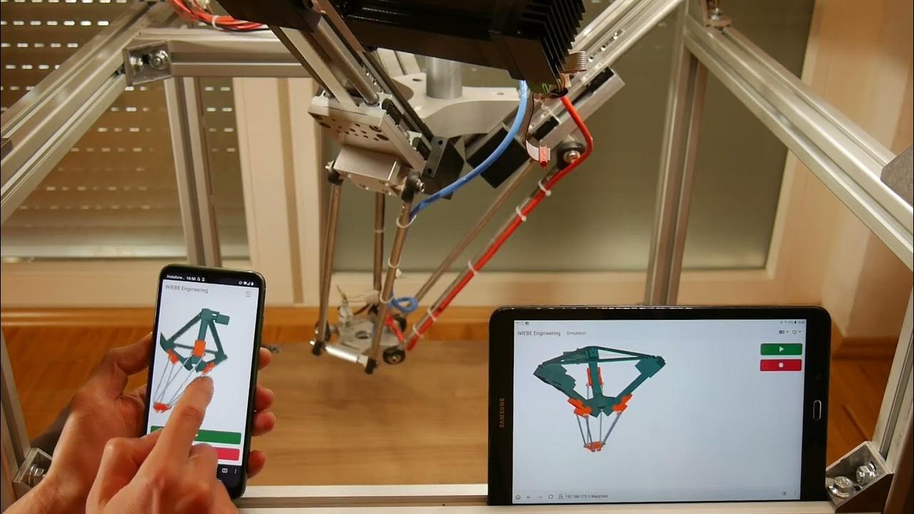 DigitalTwin of a CODESYS SoftMotion robot made with PYTHON and ThreeJS - YouTube