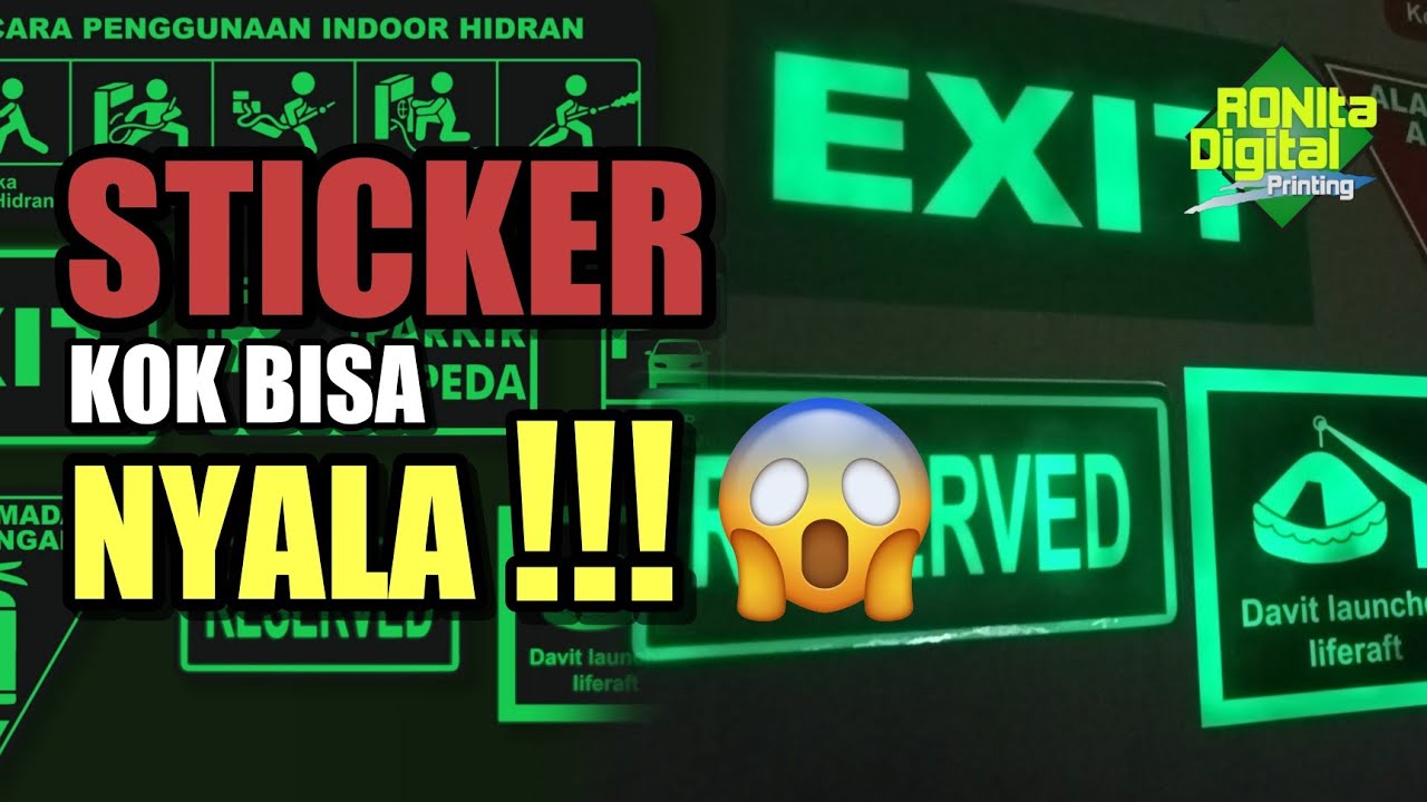 Sticker Glow In The Dark ( Menyala Dalam Gelap ) | RONIta Digital ...