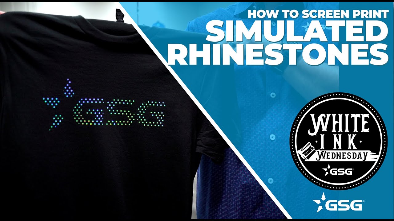 How to Screen Print Simulated Rhinestones | White Ink Wednesday - YouTube