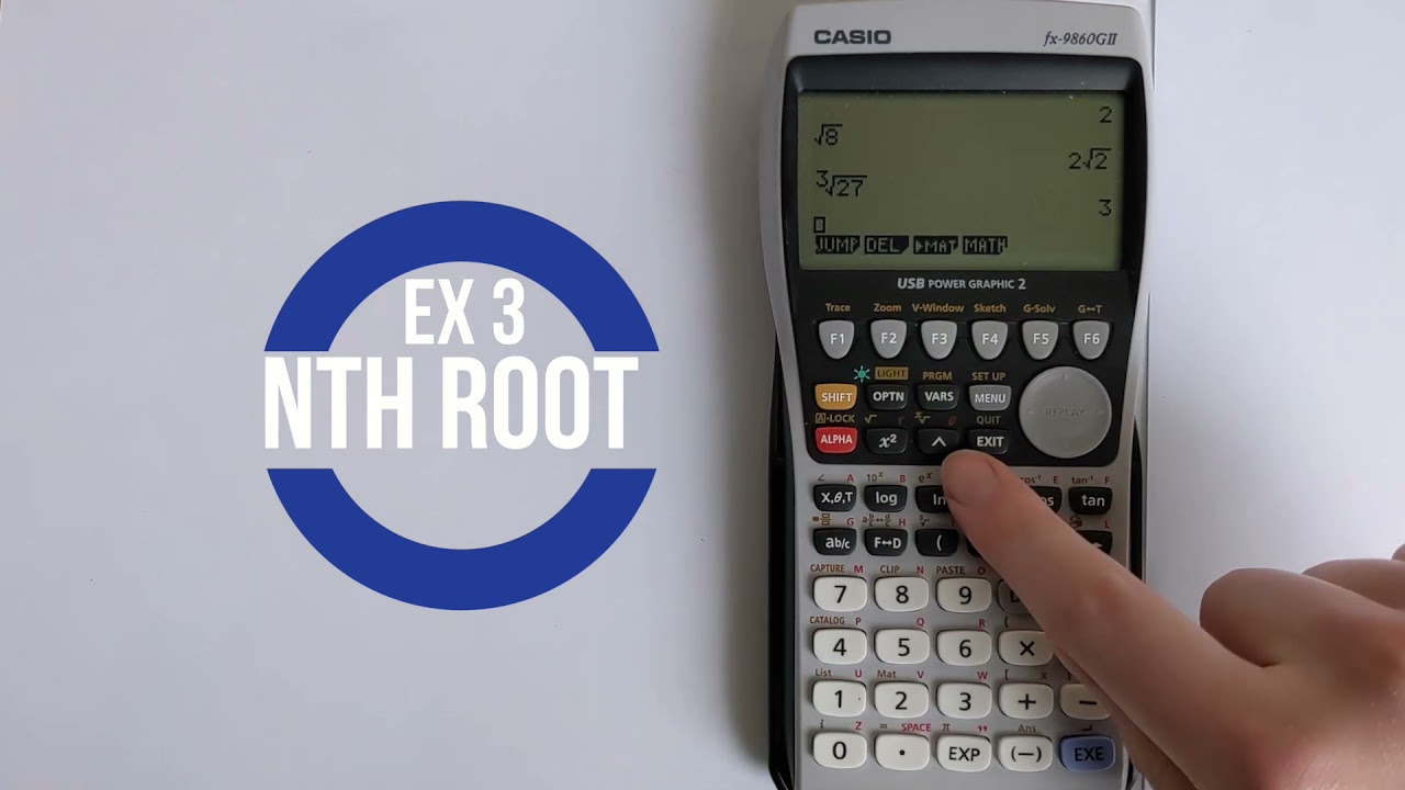 Casio fx-9860GII: How to Find Square Root, Cube Root and Nth Roots - YouTube Casio fx-9860GII: How to Find Square Root, Cube Root and Nth Roots - YouTube