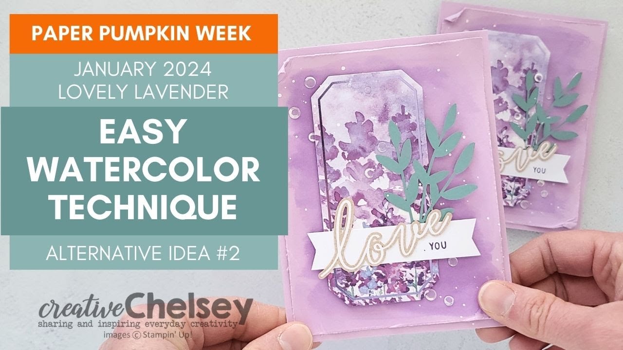 Easy Watercolor Technique - Alternative Card Idea - January 2024 Paper Pumpkin Kit - Stampin' Up ...