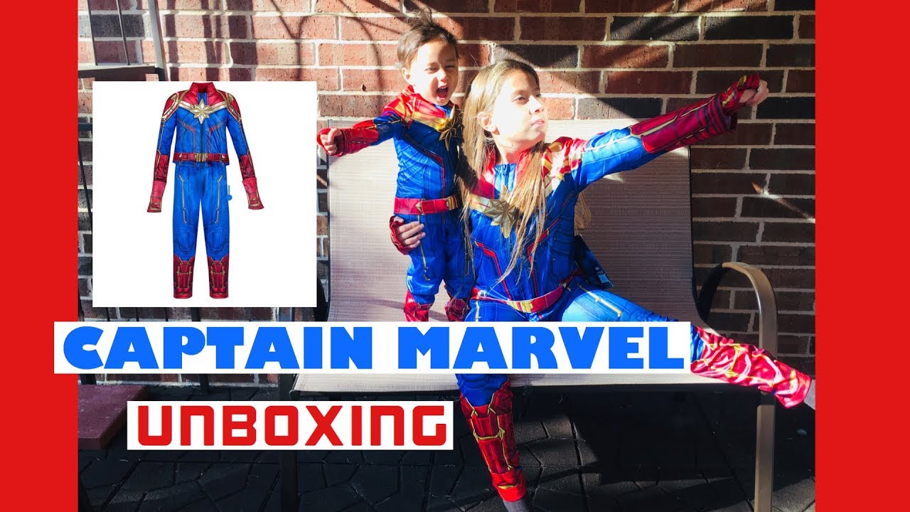 CAPTAIN MARVEL KIDS COSTUME From DISNEY Store | UNBOXING | Halloween ...