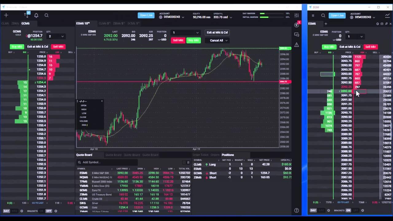 Placing OCO Bracket Orders in Tradovate's DOM Module - YouTube