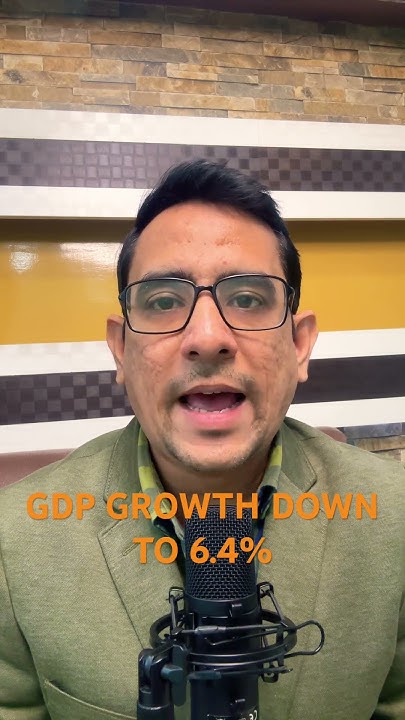 GDP GROWTH Rate of India| GDP GROWTH DOWN TO 6.4%! #stockmarket #stocks #gdp #growth - YouTube