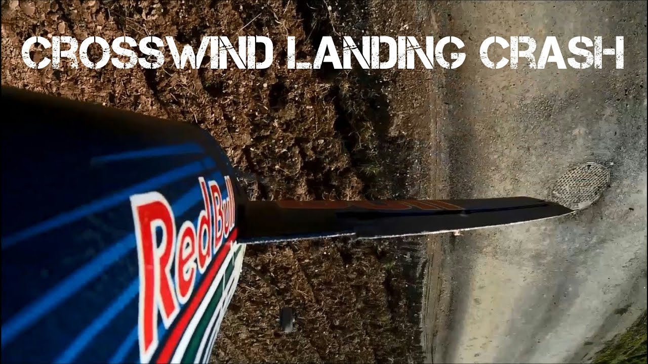 Rc plane crosswind landing crash - YouTube