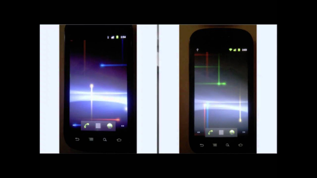 Android 2.3.2 Vs Android 2.3.3 Colors - YouTube