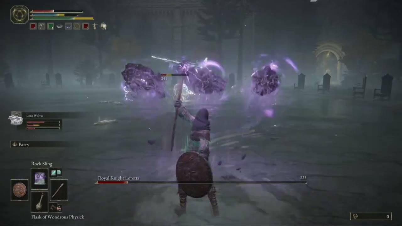 Elden Ring 60 intelligence with meteorite staff and rock sling - YouTube