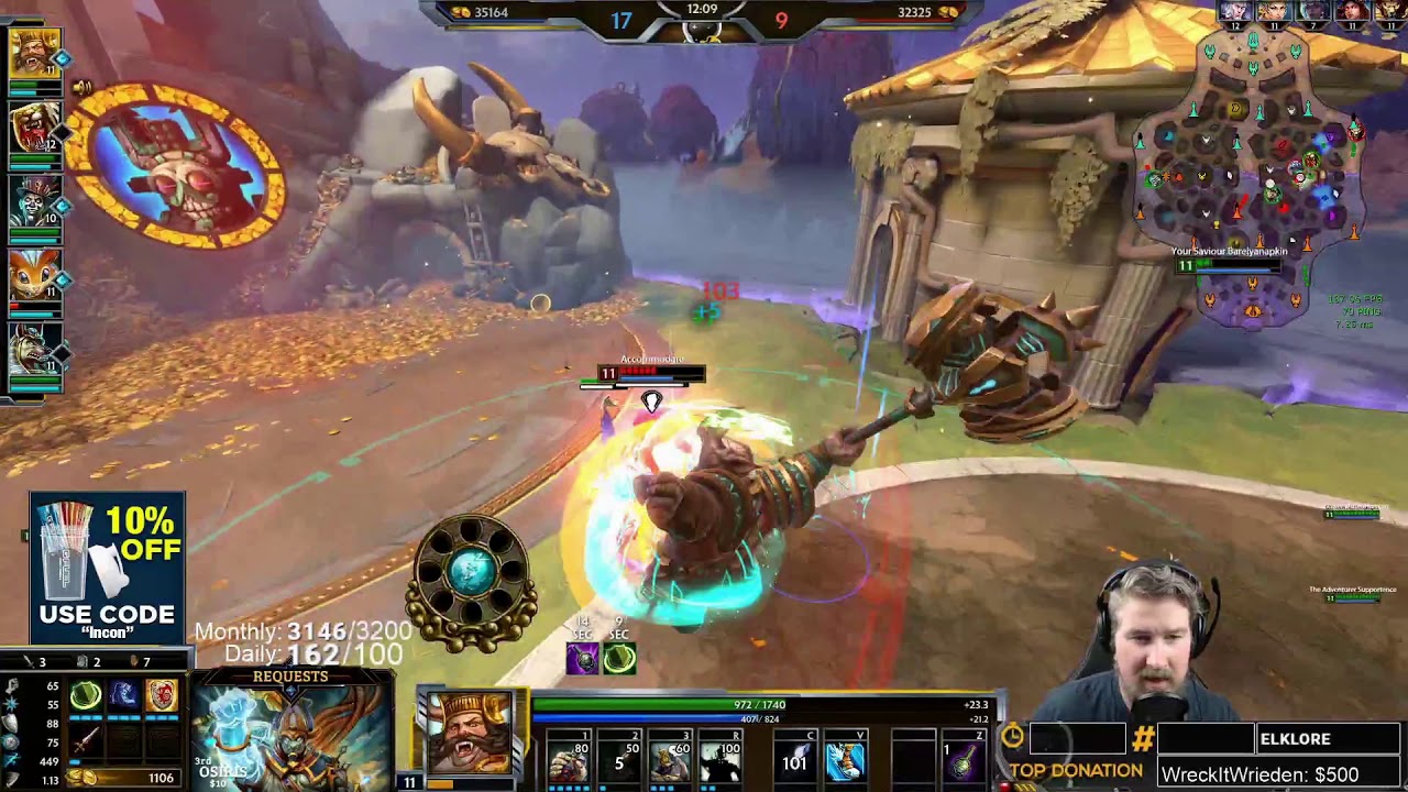 Smite: KUMBHAKARNA WITH FULL CDR FOR ENDLESS CROWD CONTROL! | Incon - YouTube