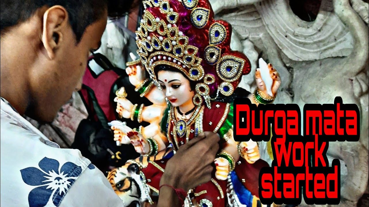 Durga mata devi work started// saiekvira diamond arts thane // preet ...