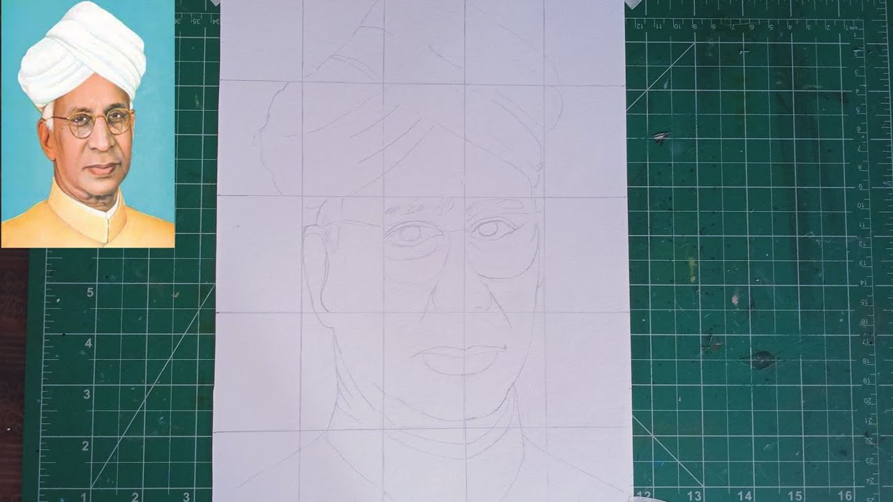 How To Draw Dr. Sarvepalli Radhakrishnan Step By Step || Teachers Day ...