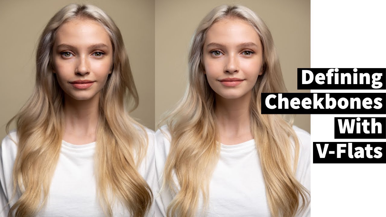 Defining Cheekbones in Photography with V-Flats - YouTube