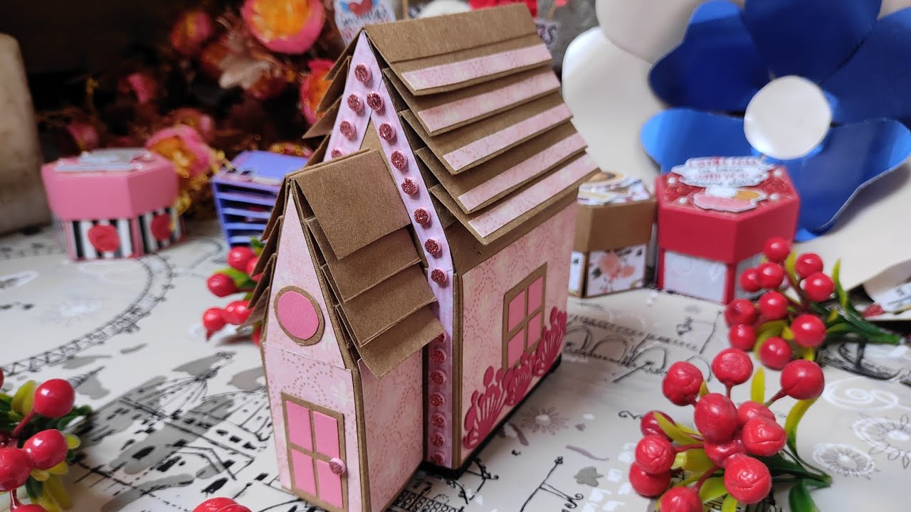 House box card with different cards inside #birthdaygift #handmade # ...