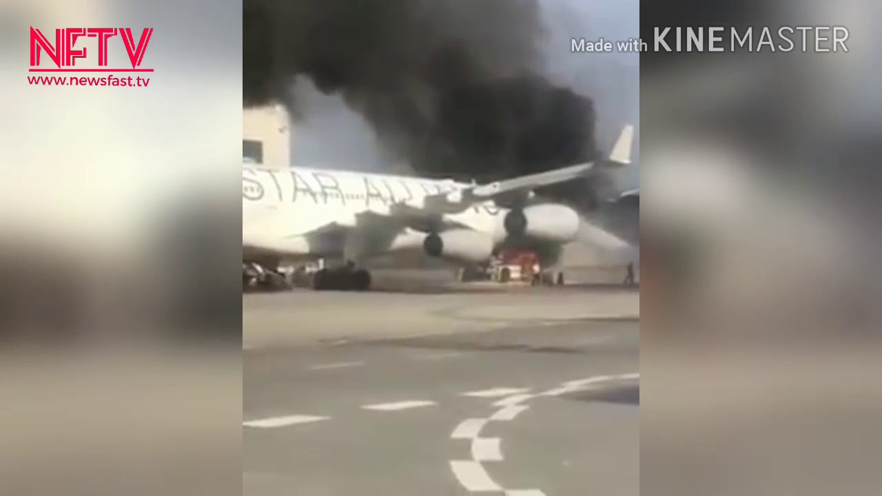 Lufthansa Airbus A340-313X with Star Alliance livery caught fire in ...