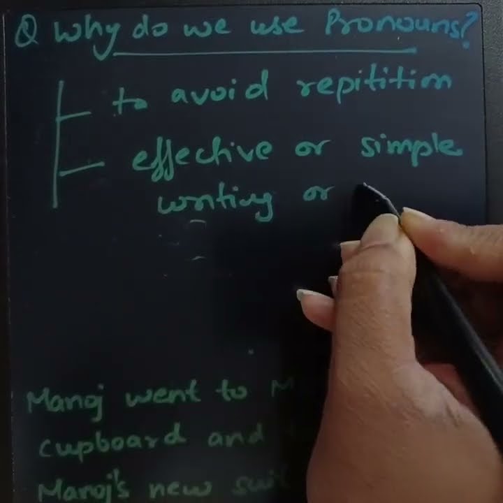 Why do we use pronouns by replacing noun in a sentence #pronouns # ...