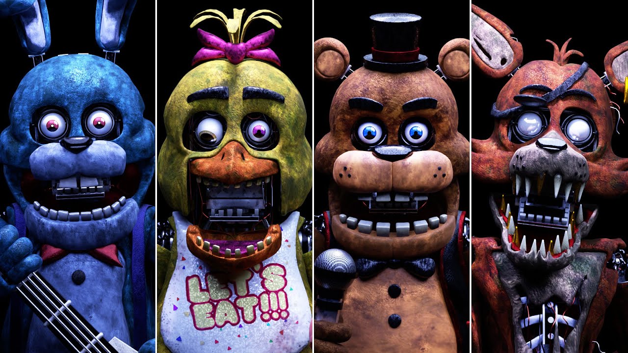 Five Nights at Freddy's Plus - All Jumpscares, Animatronics, Custom ...
