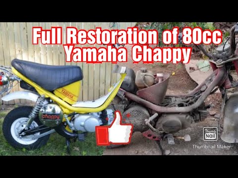 Full Restoration of 80cc Yamaha Chappy Motorbike | How repair Motorbike ...
