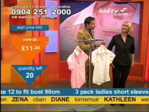 Andy Hodgson has good fun selling blouses on Bid TV - YouTube