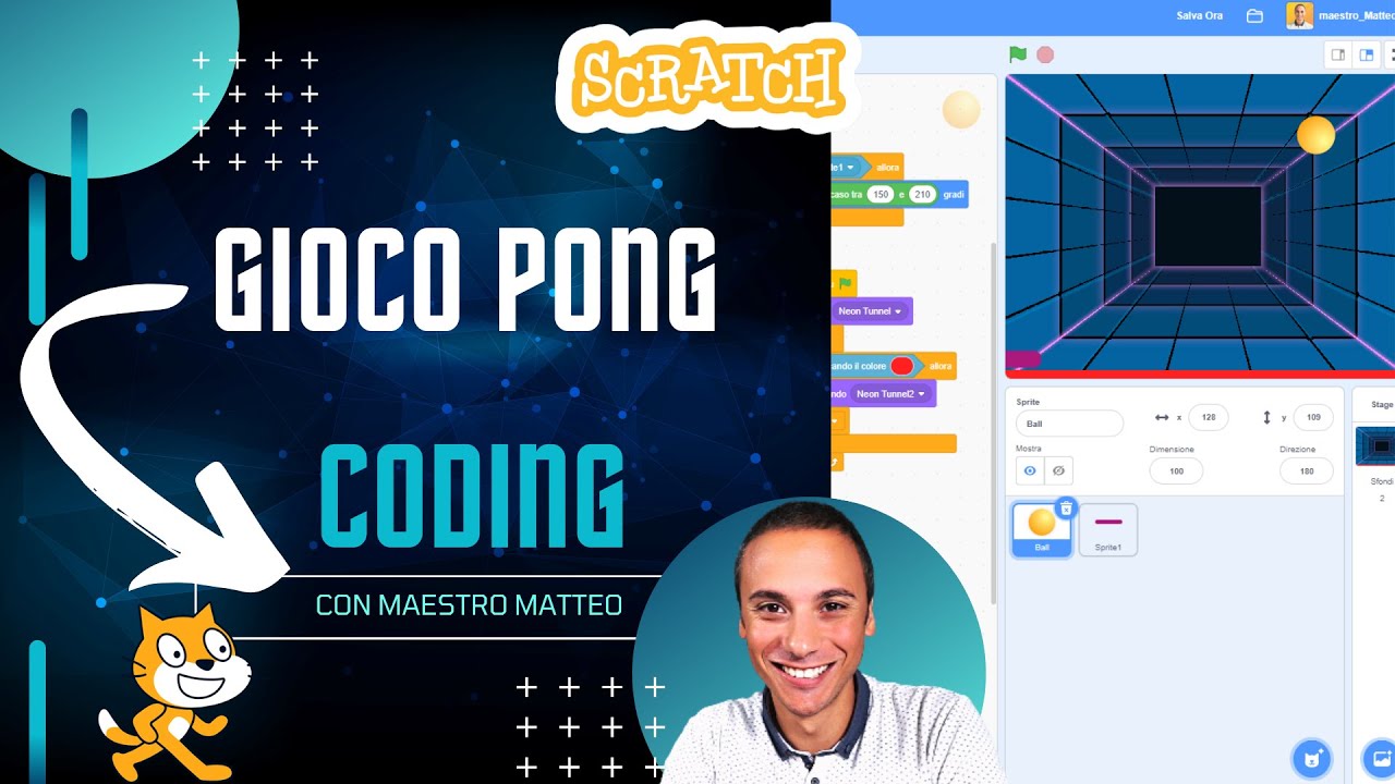 Programma il gioco del PONG con SCRATCH - CODING per la scuola primaria - YouTube