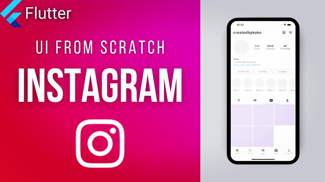 INSTAGRAM UI Flutter From Scratch YouTube INSTAGRAM UI Flutter From Scratch YouTube