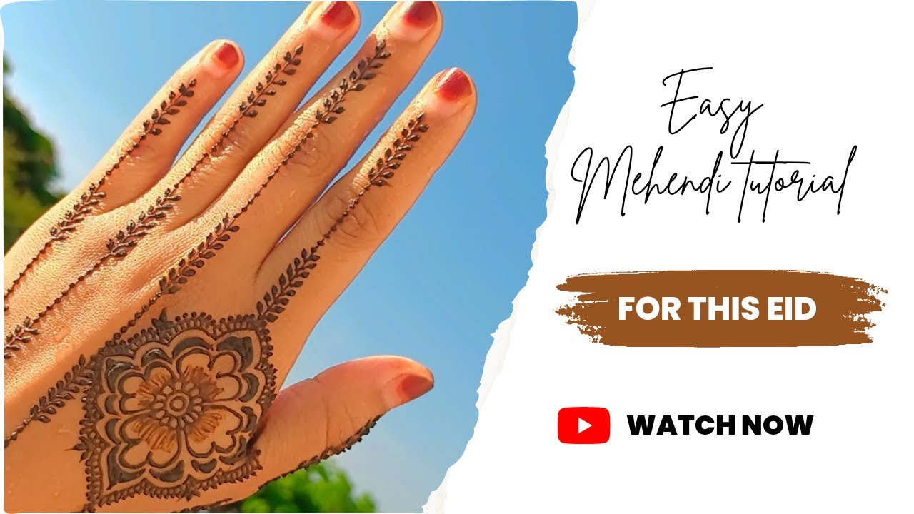 An easy and simple design for you to try this eid | Eid mehendi design ...