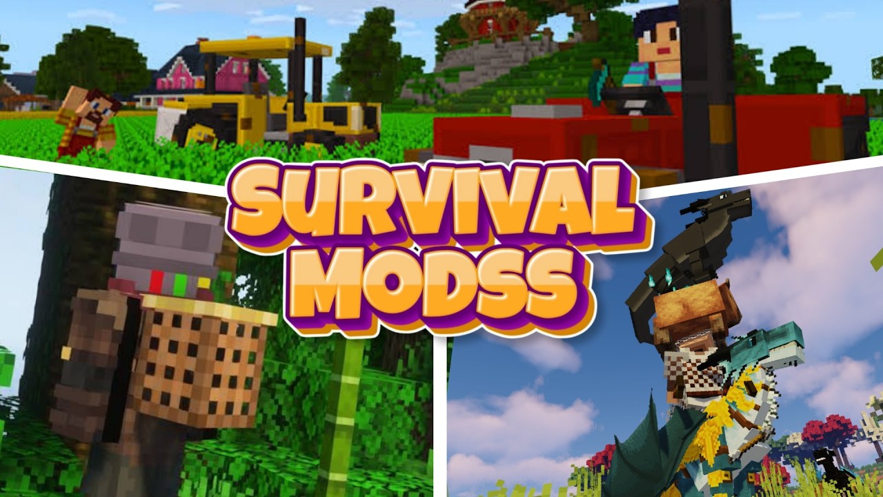TOP 5 USEFUL SURVIVAL MODS FOR MINECRAFT PE 1.21 | Best Survival Mods ...