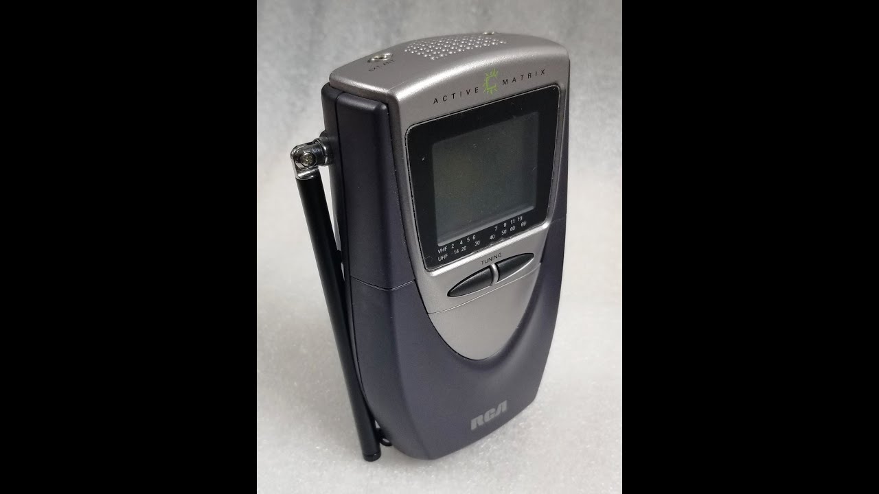 RCA VINTAGE 1 8in Active Matrix Retro Portable TV Hand Held VHF UHF ...