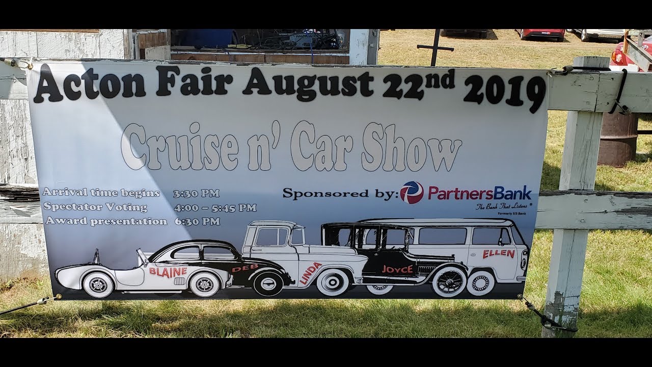 2019 Acton Fair Cruise'n Car Show Awards - YouTube