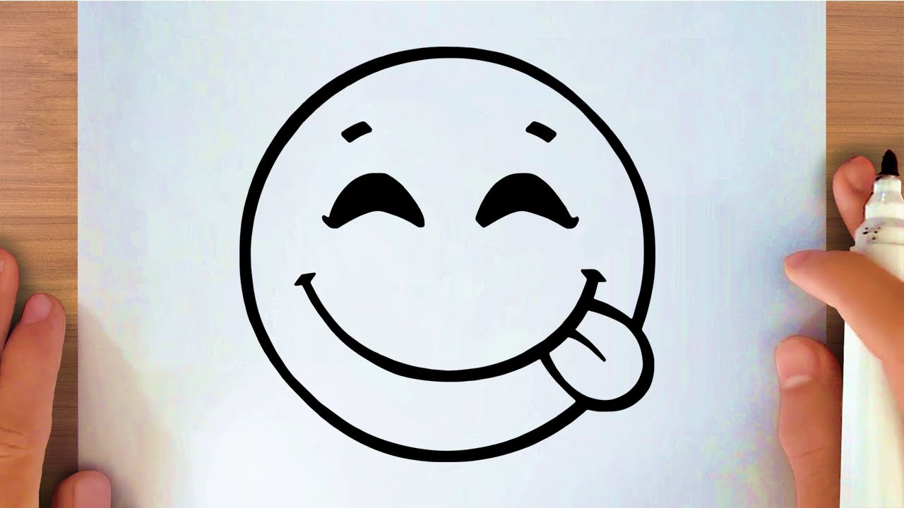 HOW TO DRAW FACE SAVORING FOOD EMOJI - YouTube