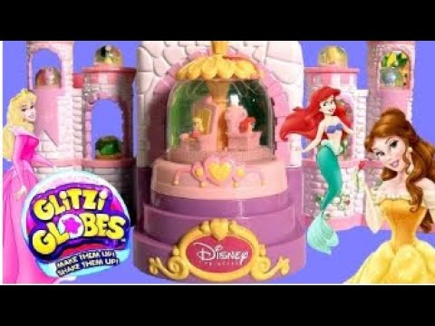 Glitzi Globes Spin 'n Sparkle Castle Playset ❤ Disney Princess Belle Ariel Sleeping Beauty