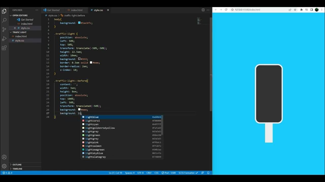 Html Css Animation Trafic Light Css Html Youtube