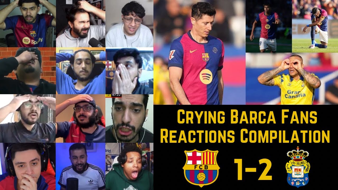 Crying BARCELONA Fans Reactions to BARCELONA 1-2 LAS PALMAS | La Liga ...