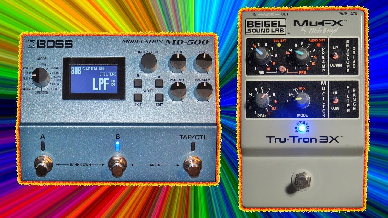 Boss MD-500 and Mu-FX Tru-Tron 3X: Digital Envelope Filter vs Analog ...