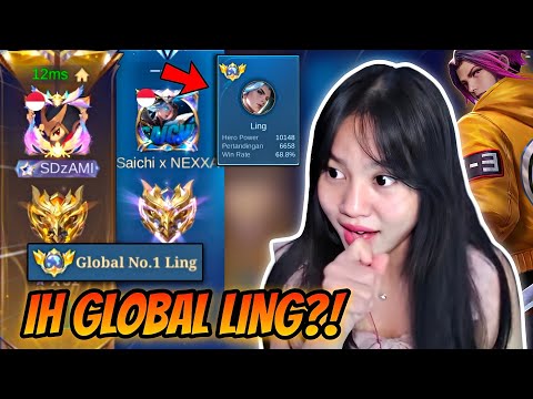 REAKSI STREAMER CEWEK DI GENDONG TOP GLOBAL LING! DIA LANGSUNG SALTING 😂 - MLBB