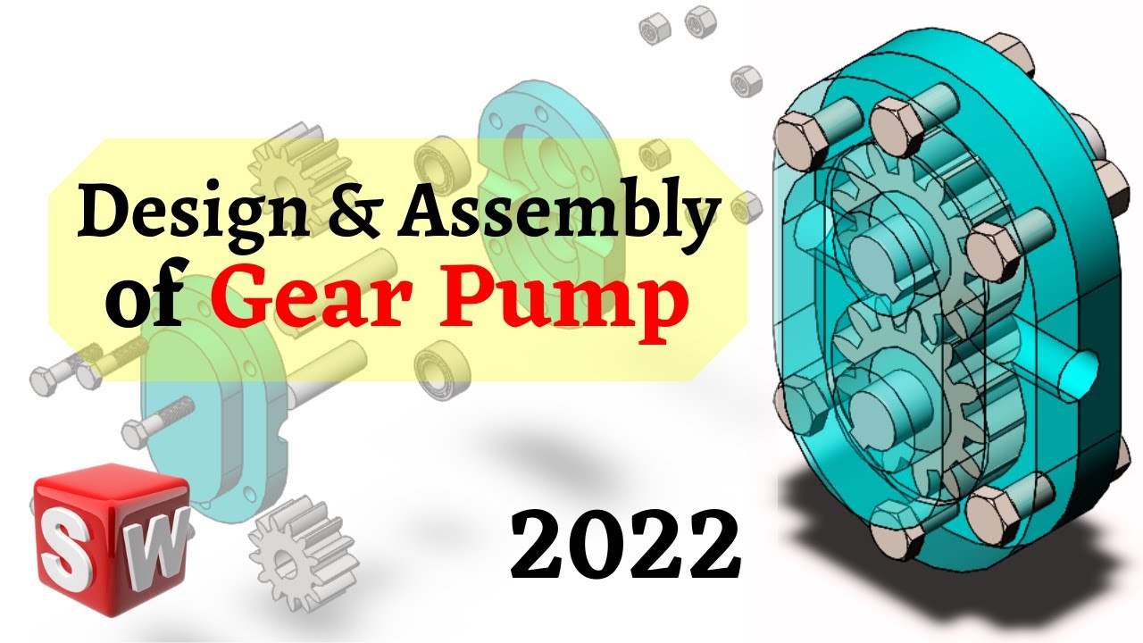 Design and Assembly of #GearPump using #Solidworks in Easy Steps | With ...