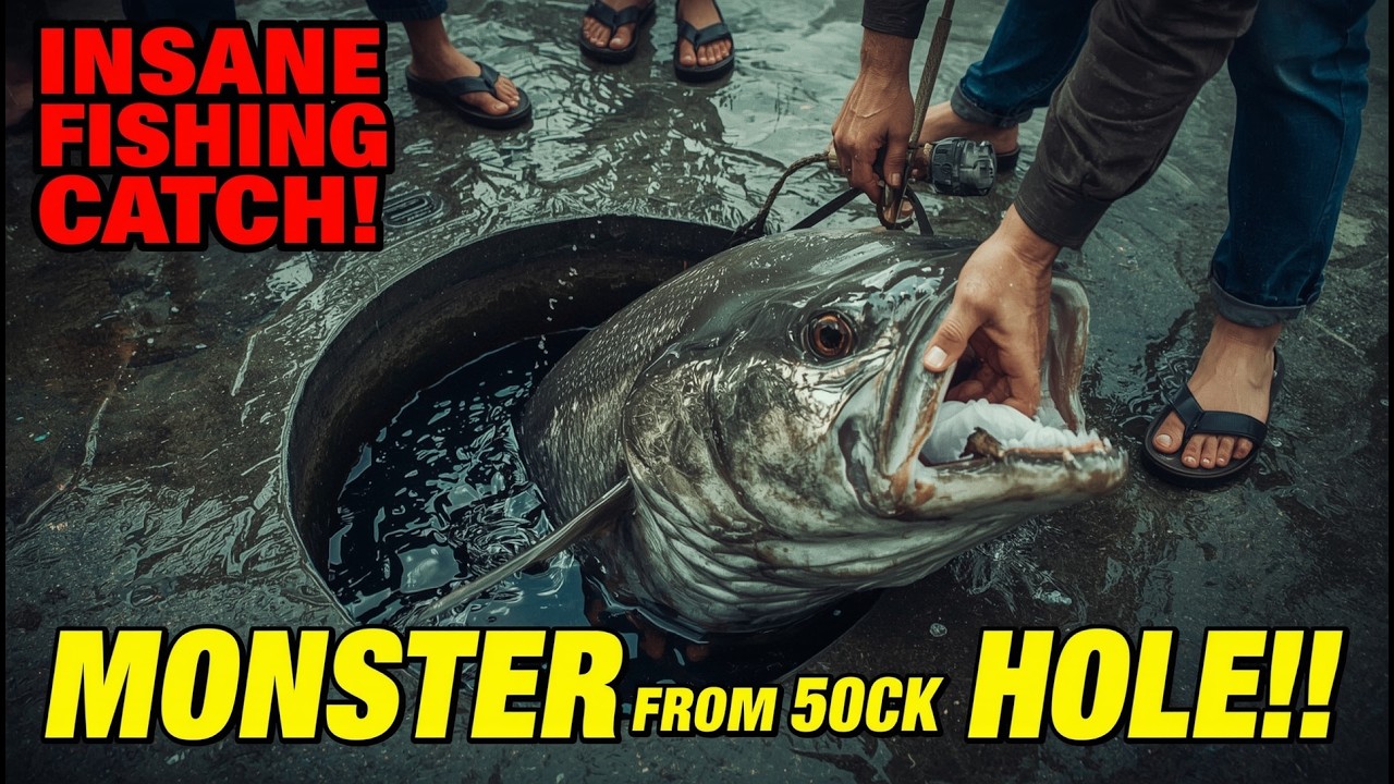 Shocking Catch 😱 Giant Fish Pulled Out From a Small Hole! - YouTube