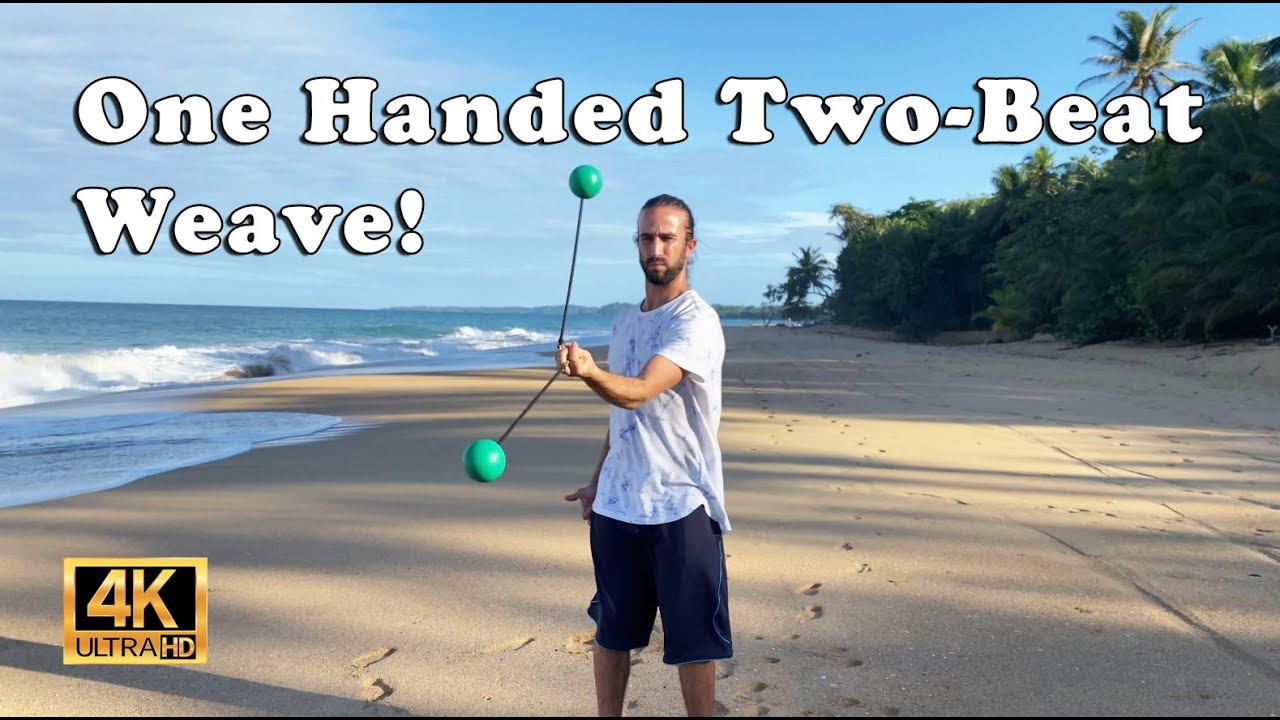 One Handed Two Beat Weave - Intermediate Poi Tutorials - YouTube