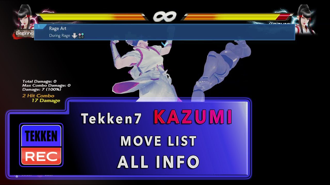 Tekken 7: Kazumi move list ALL INFO - YouTube