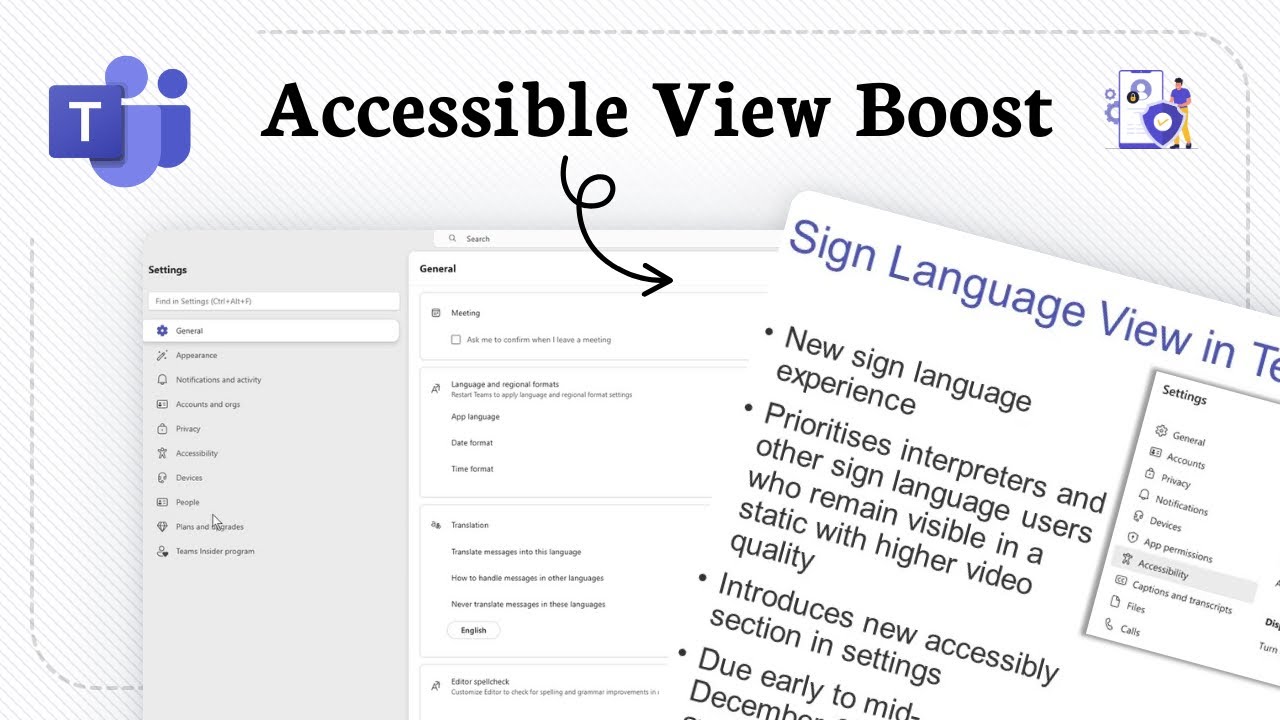 How to enable sign language mode in Microsoft Teams - YouTube