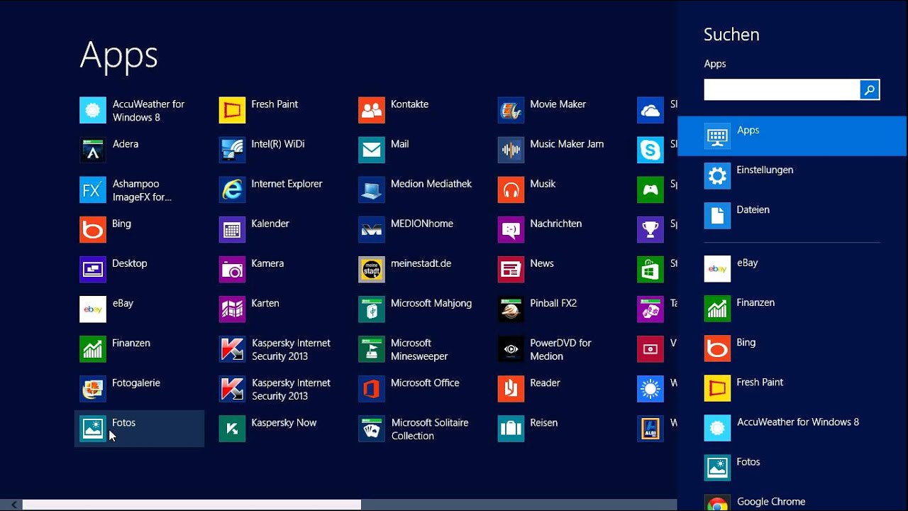 Windows 8 App auf Startseite hinzufügen - YouTube