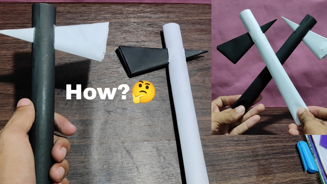 How to Make a Paper Axe || Paper Battle Axe 2023|| Easy Paper Axe ...