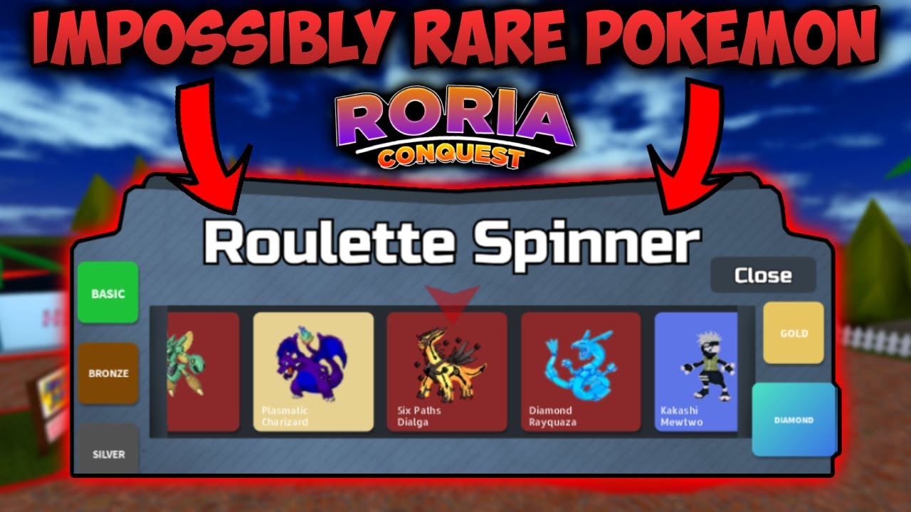 Spinning MPOSSIBLY Rare Pokemon In Brick Bronze (Roria Conquest Roblox ...