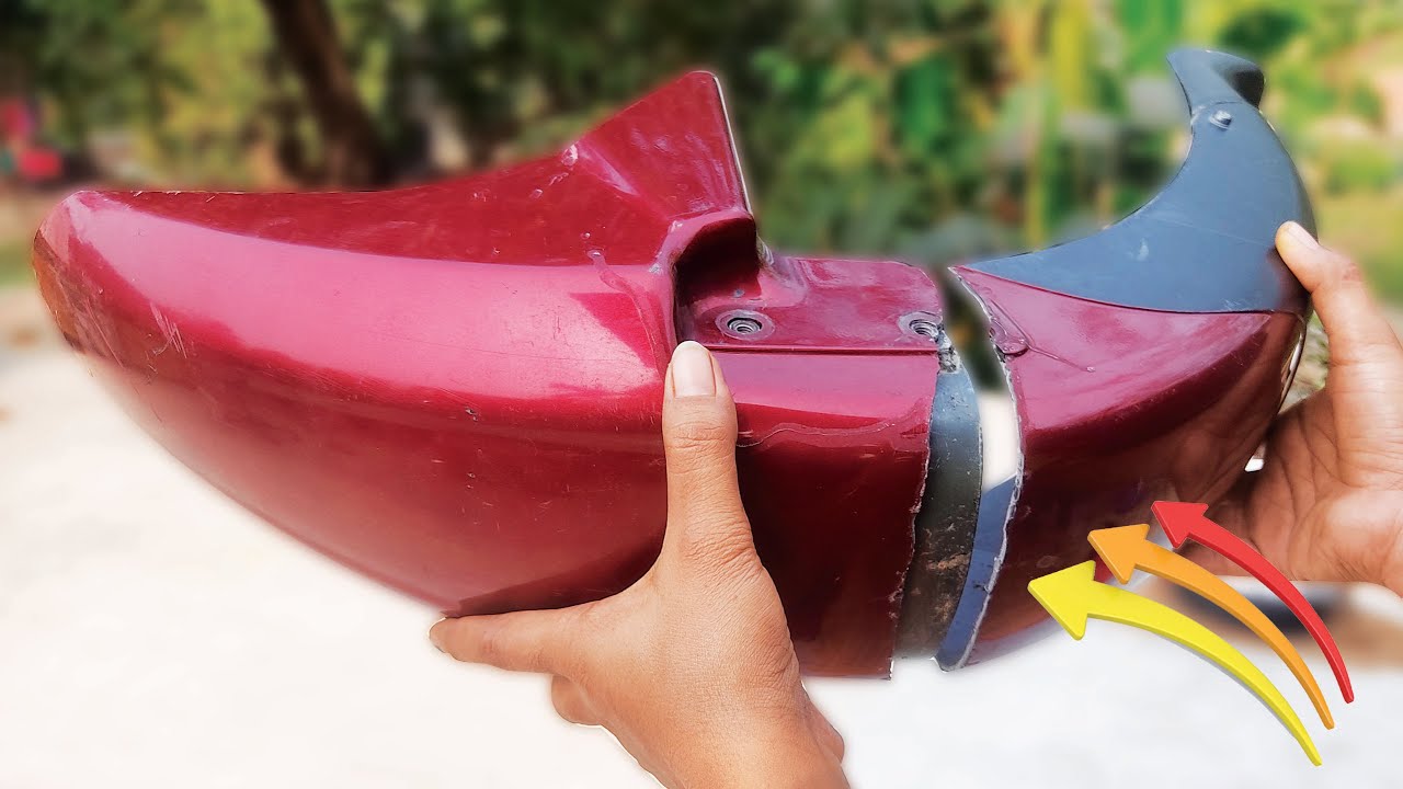 Brocken Bike Mudguard reuse process | How to Fix Cracks On Your Car or ...