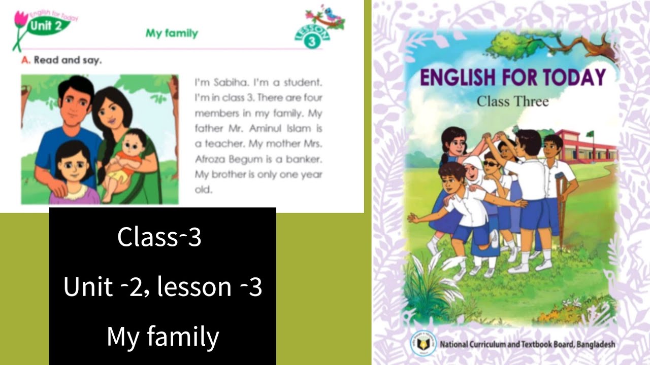 class-3 English unit -2 lesson-3 My family ( তৃতীয় শ্রেণীর ইংরেজি)# ...