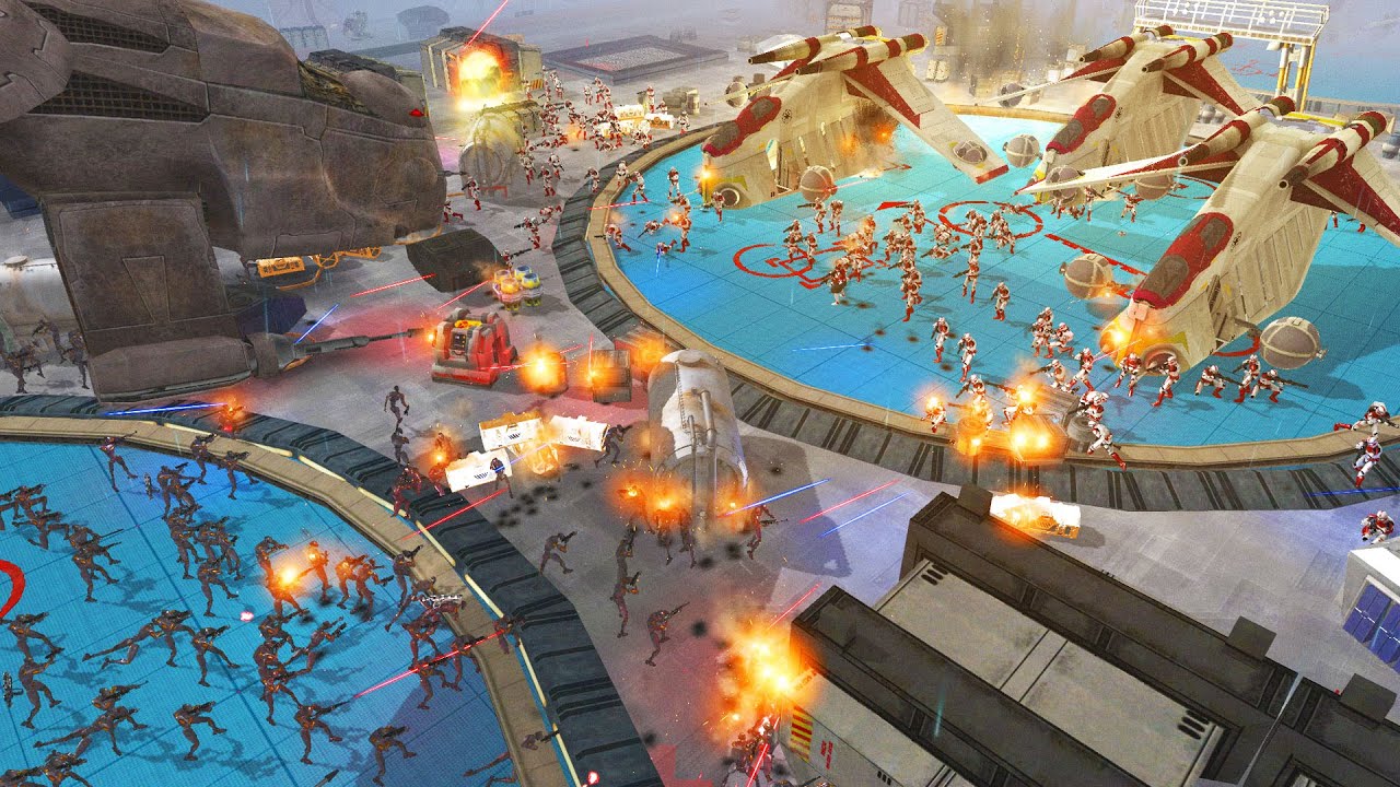 Commando Raid on Clone Air Field! - Men of War: Star Wars Mod Battle ...